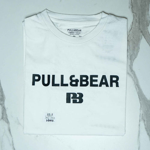 P&B White T-Shirt & Black Wide Leg Trouser Combo For Men